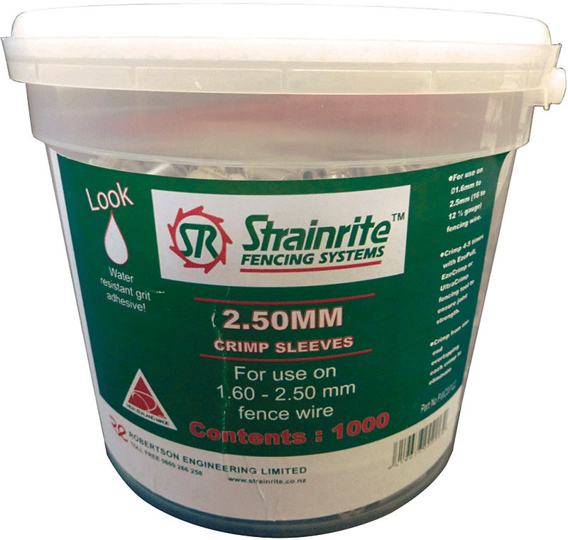 Strainrite Crimp Sleeve 2.50mm Bucket 1000