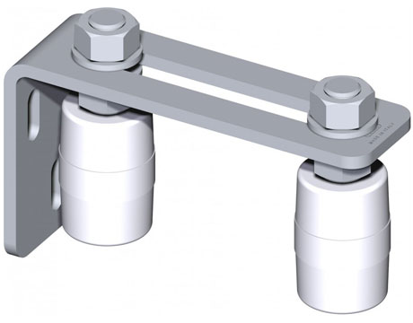 Sliding Gate Top-Guide with 2 Nylon Rollers