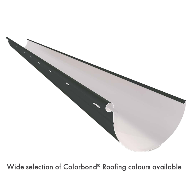 Half Round Gutter 150 Slotted Colorbond