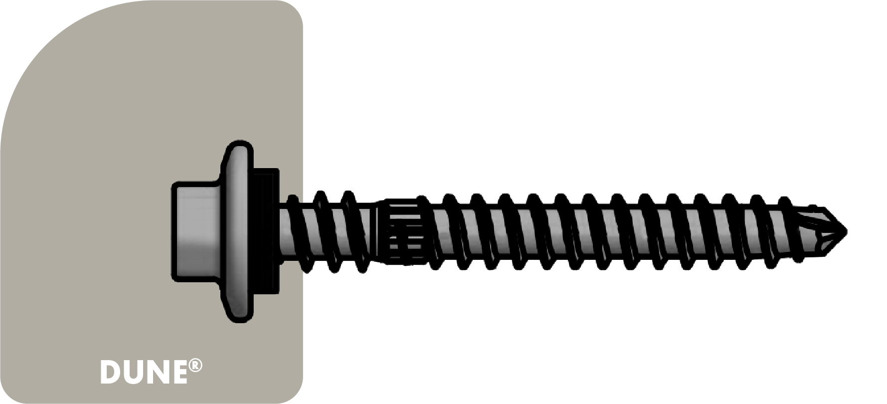 Screw BUILDEX Roof Zip M6-11x50 CL4 Dune (1000)