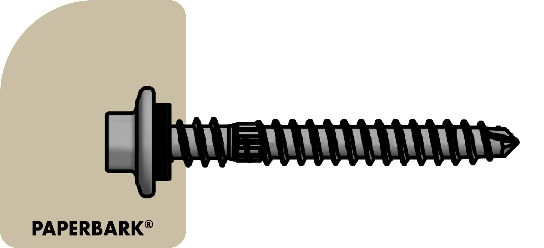 Screw BUILDEX Roof Zip M6-11x50 CL4 Paperbark (1000)