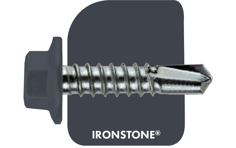 Screw SDM BREMICK Hex B8 12-14x20 Ironstone (500)