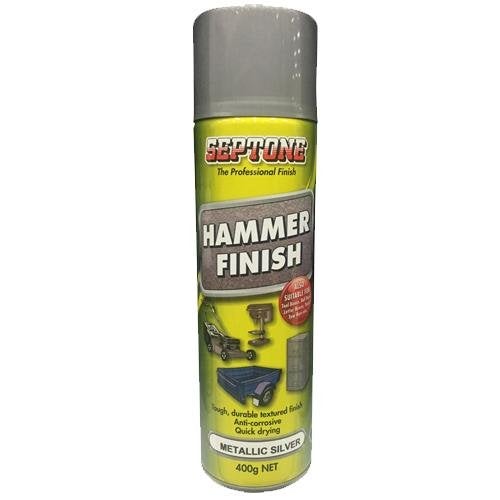 Septone Hammer Finish Paint Silver - 400g Aero