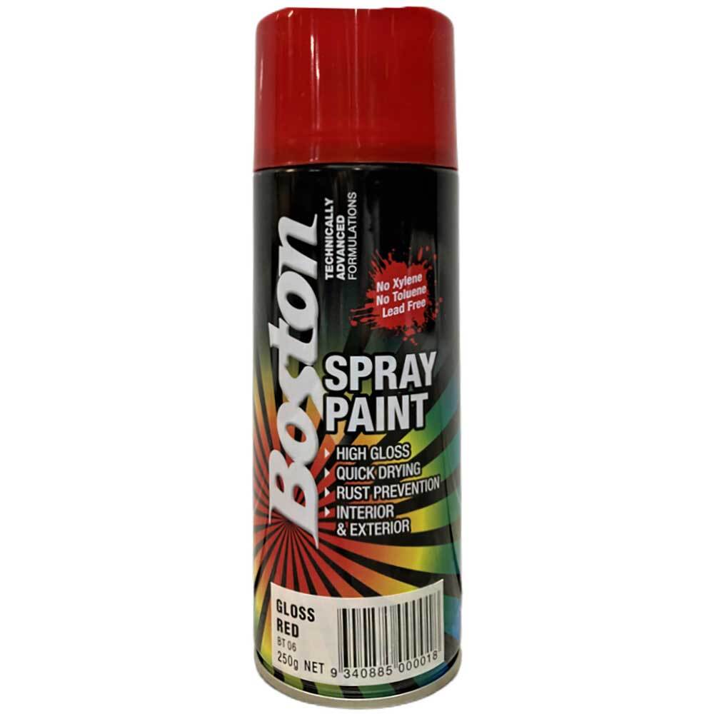 Boston Spray Paint Gloss Red 250gm