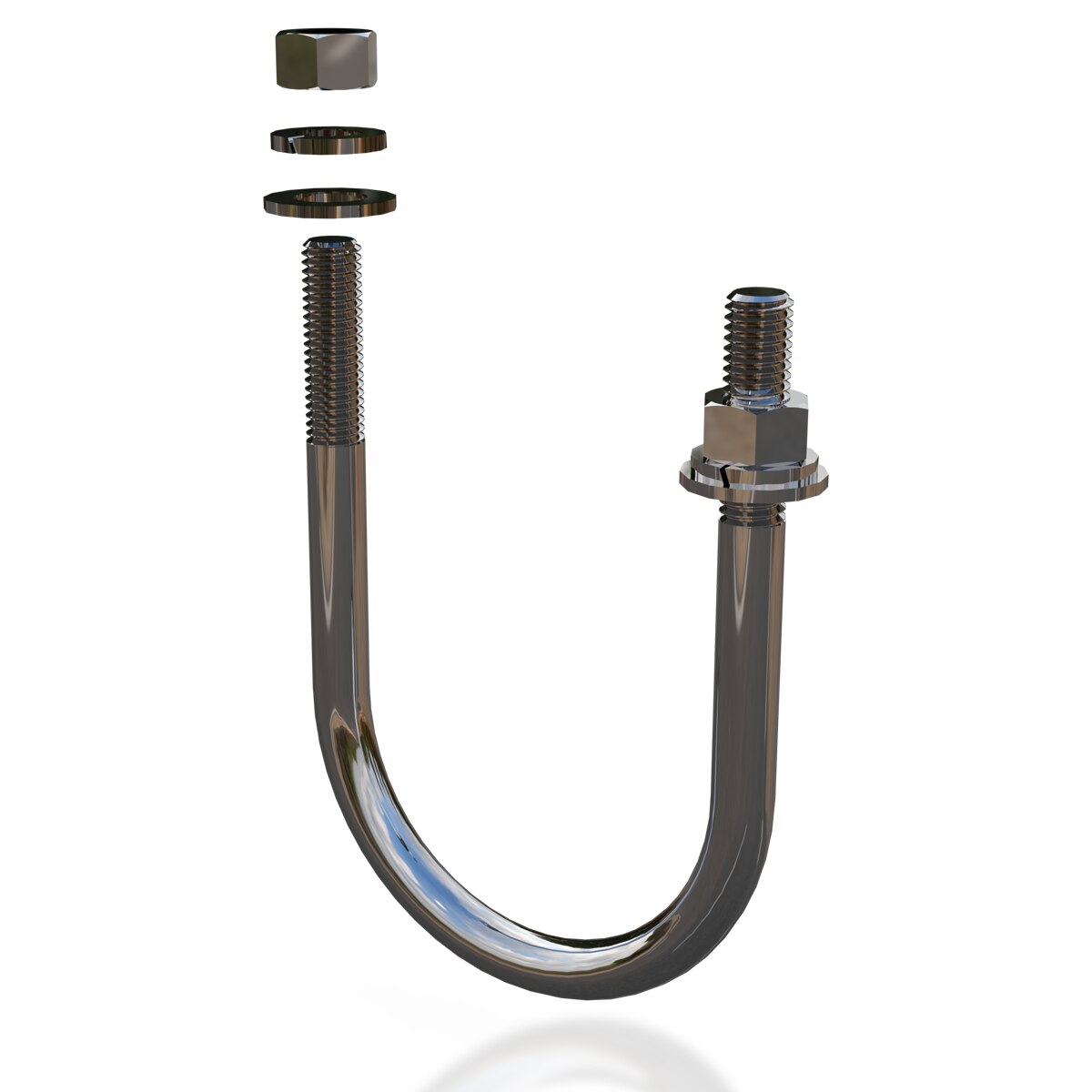 JG U Bolt w/- Nut & Washer Grade 304 M8x100