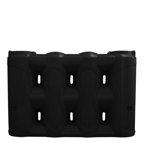 3000L Superslim Poly Rainwater Tank Black