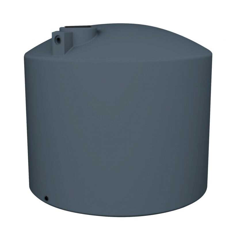 TankMakers Round Rainwater Tank 22500L Tall Stormedge Blue