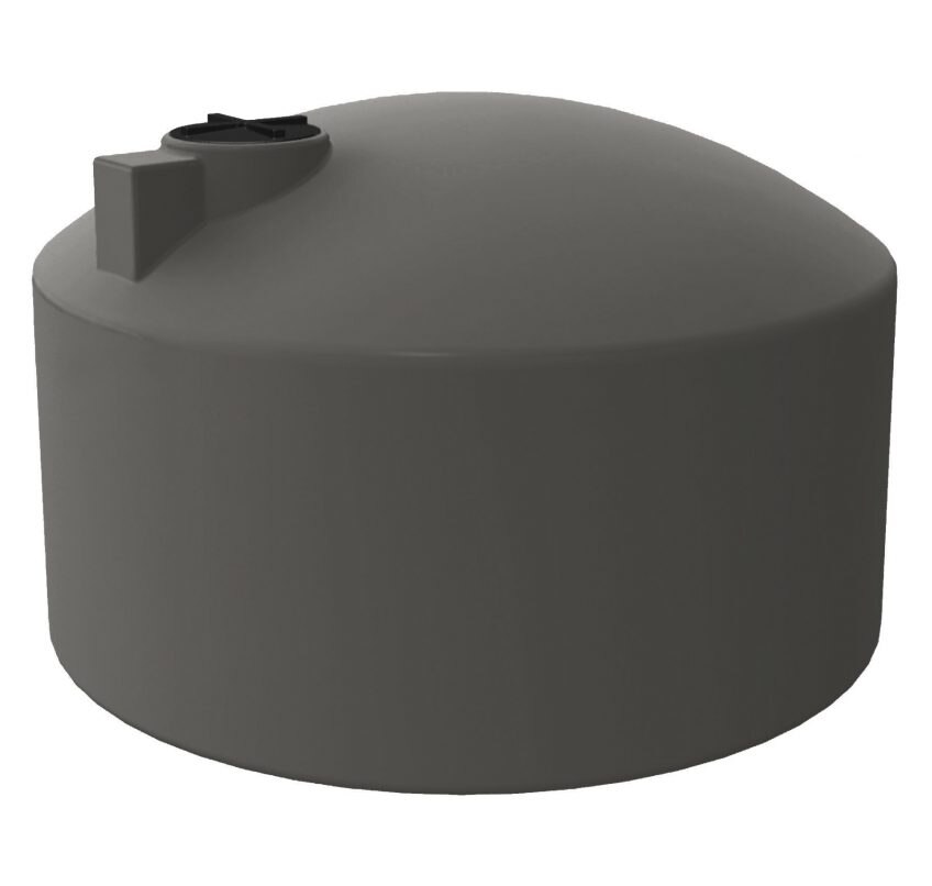 TankMakers Round Rainwater Tank 9000L Squat Tank White