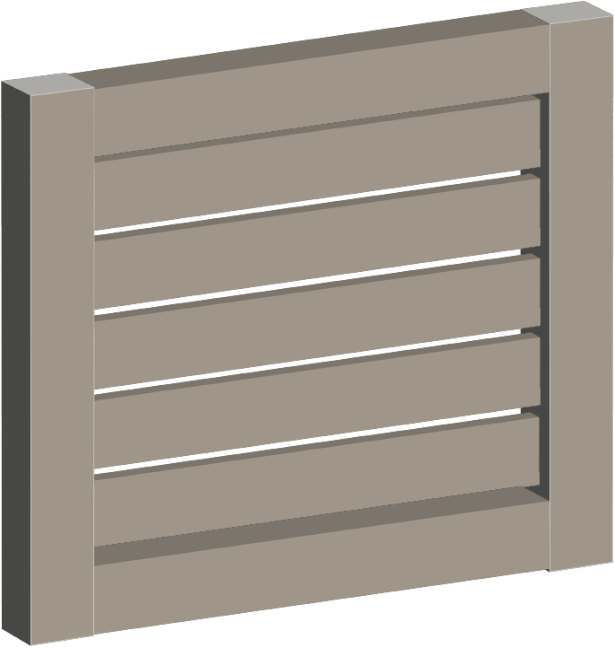 Frontier Slat Gate 1160h 65x16 Slat - 8mm Space
