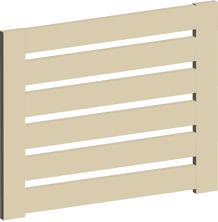 Frontier Slat Gate 1170h 65x16 Slat - 20mm Space