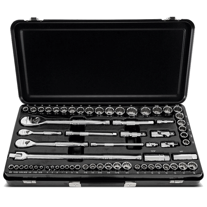 Metric and SAE Socket Set 64 Pc 1/4
