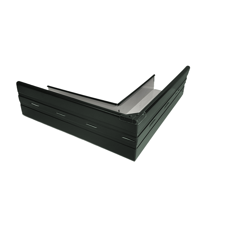 Gutter Compact Square Fabricated EXTERNAL Corner Colorbond MATT Monument