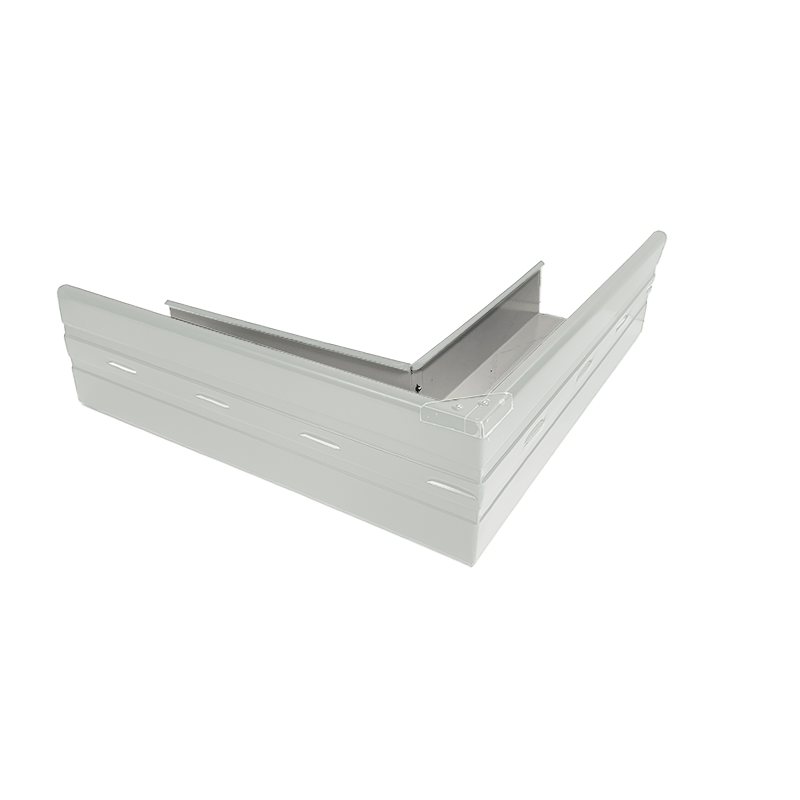 Gutter Compact Square Fabricated EXTERNAL Corner Colorbond MATT Shale Grey