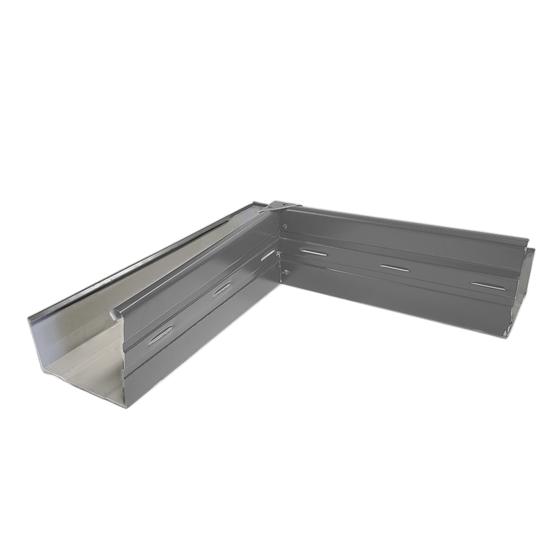 Gutter Compact Square Fabricated INTERNAL Corner Colorbond Basalt