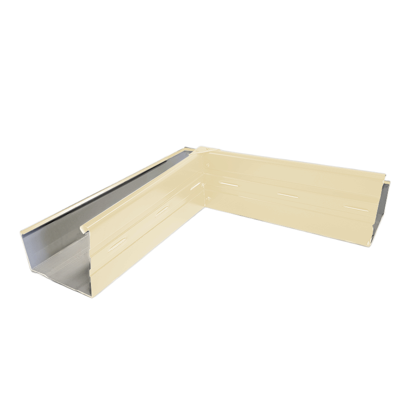 Gutter Compact Square Fabricated INTERNAL Corner Colorbond Classic Cream