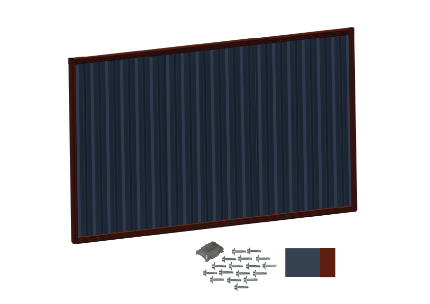 Style Choice Colorbond Fence Panel Kit 1200h x 2370w Manor Red Frame ...
