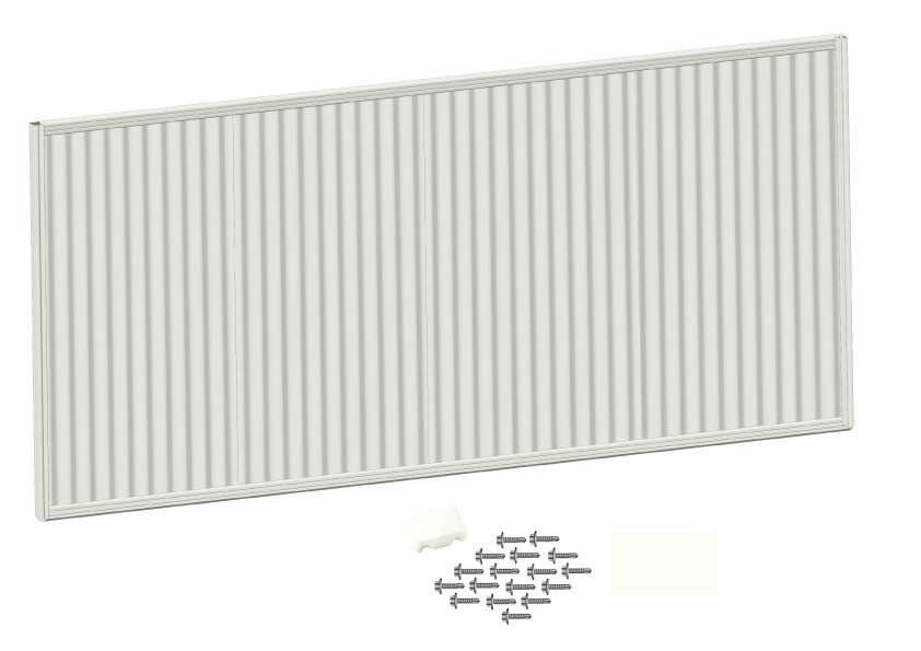 Style Choice Colorbond Fence Panel Kit 1200h x 3100w Dover White Frame ...