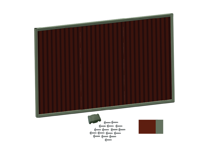 Style Choice Colorbond Fence Panel Kit 1800h x 2370w Wilderness Frame ...