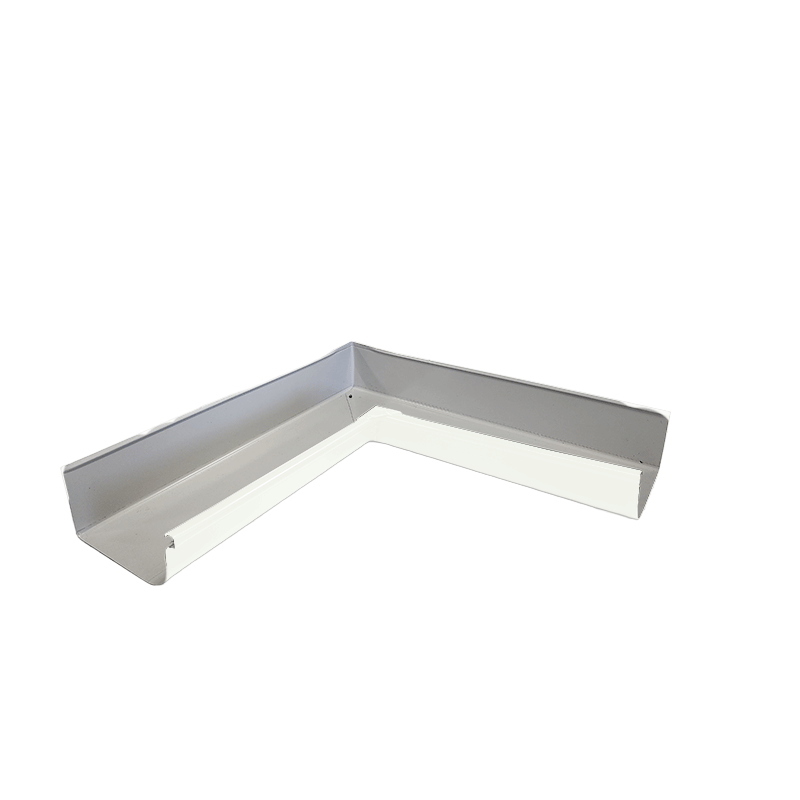 Gutter Quad 150LF Fabricated INTERNAL Corner Colorbond Dover White