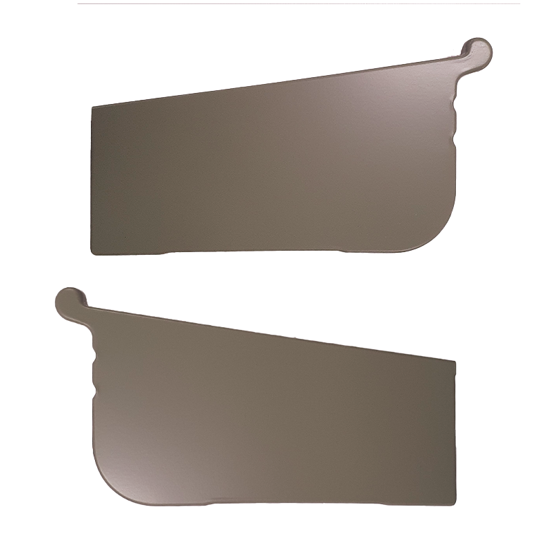 Gutter Q150 High Front Stop End Colorbond Ironstone