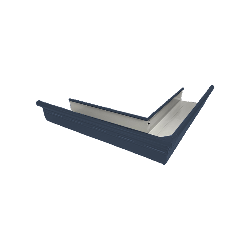 Gutter Quad 175HF Fabricated EXTERNAL Corner Colorbond Deep Ocean