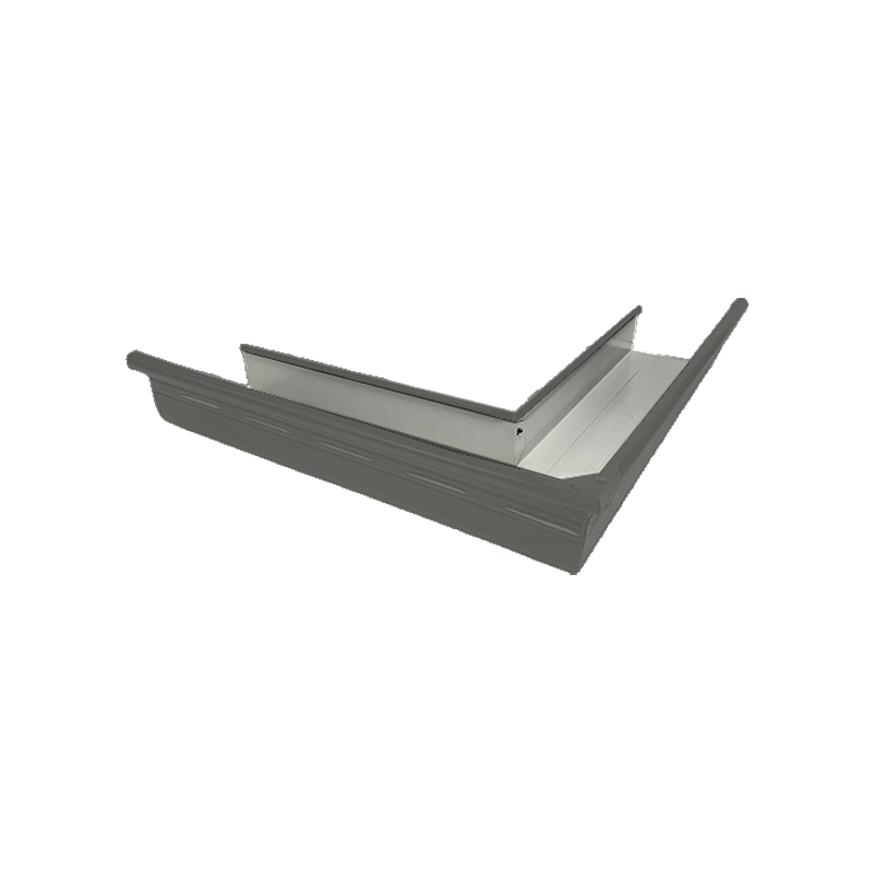 Gutter Quad 175HF Fabricated EXTERNAL Corner Colorbond MATT Basalt